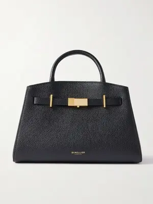 DEMELLIER The Hudson Small Textured-leather Tote - Black