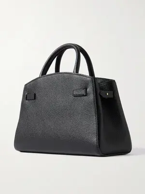 DEMELLIER The Hudson Small Textured-leather Tote - Black