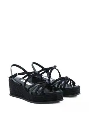 JIMMY CHOO Nyra Braided Platform Espadrilles