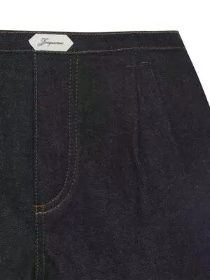 Jacquemus Amelo De-nîmes Logo-embroidered Shorts - Blue