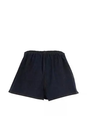 Jacquemus Denim Pleated Shorts - Blue