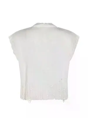 Marni V-neck Distressed Top