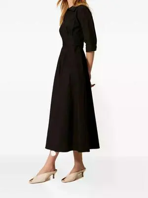 TWINSET Long Poplin Dress With Belt