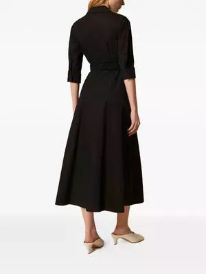 TWINSET Long Poplin Dress With Belt