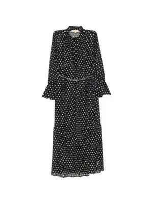 Michael Kors Polka-dot Bow Maxi Dress