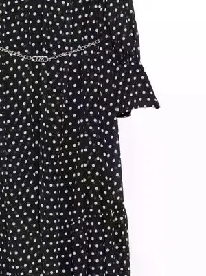 Michael Kors Polka-dot Bow Maxi Dress