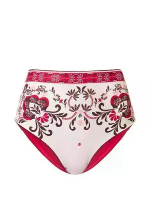 TWINSET Foulard-print High-waist Bikini Bottom - Pink