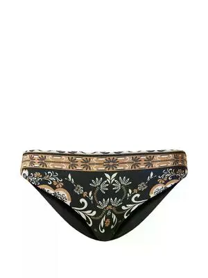TWINSET Foulard-print Bikini Bottom - Black