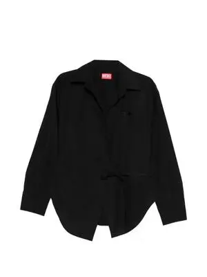 DIESEL® Tie-detailed Collared Shirt - Black