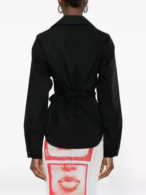 DIESEL® Tie-detailed Collared Shirt - Black