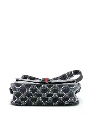 Gucci Front Buckle Gg Shadow Coated Canvas Mini Crossbody Bag