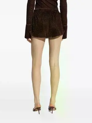 Oseree Lurex Shorts - Brown