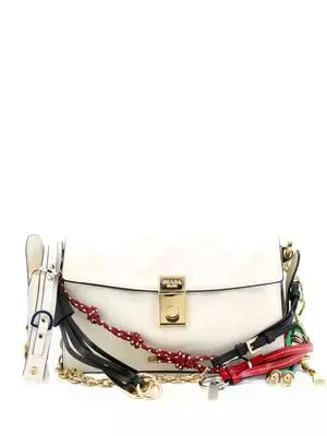 Prada Charms Soft Sound Small Crossbody Bag - White