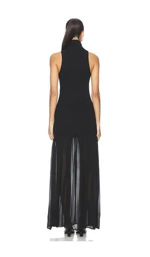 Enza Costa Airy Halter Turtleneck Dress
