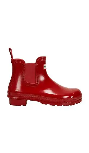 Hunter Original Chelsea Gloss Boots - Red