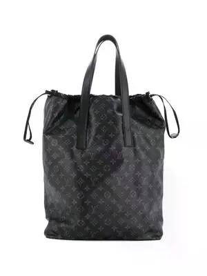LOUIS VUITTON Cabas Light Drawstring Bag Monogram Eclipse Canvas