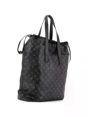 LOUIS VUITTON Cabas Light Drawstring Bag Monogram Eclipse Canvas