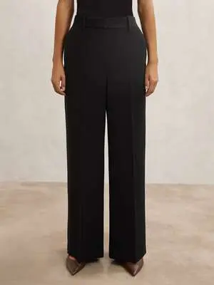 REISS Margeaux Wide-leg Trousers - Black