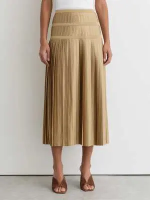 REISS Eva Pleated Midi Skirt