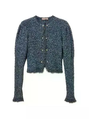 TWINSET Jacquard Jacket With Fringe