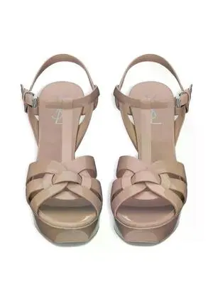 Saint Laurent Platform Stiletto Sandals - Neutrals