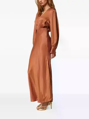 TWINSET Long Satin A-line Dress