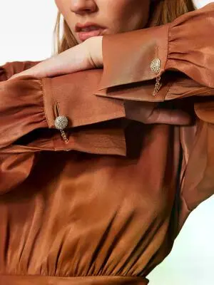 TWINSET Long Satin A-line Dress