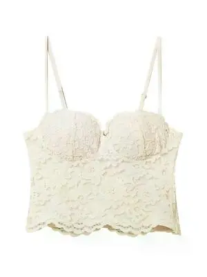 TWINSET Lace Bustier Top - Neutrals