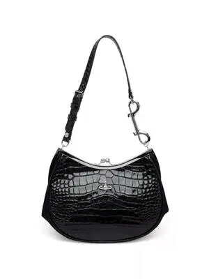 VIVIENNE WESTWOOD Orb-plaque Shoulder Bag - Black
