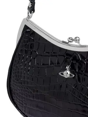 VIVIENNE WESTWOOD Orb-plaque Shoulder Bag - Black