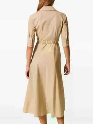 TWINSET Belted Zip-up Midi Dress
