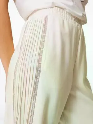 TWINSET Pleated Lace-side Trousers