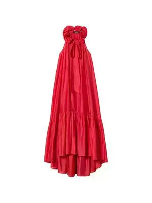 TWINSET Long Voile Dress With Ruffles