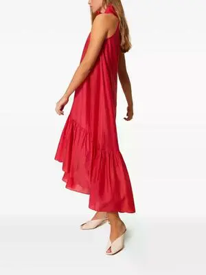 TWINSET Long Voile Dress With Ruffles