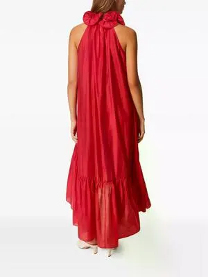 TWINSET Long Voile Dress With Ruffles