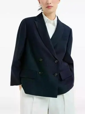 Brunello Cucinelli Double-breasted Blazer With Monili Detail