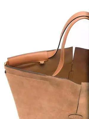 TOD'S Panelled Tote Bag - Brown