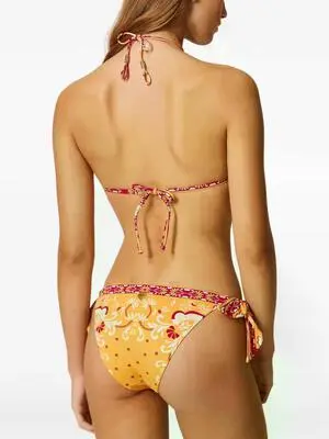 TWINSET Printed Bikini Bottom With Side Ties
