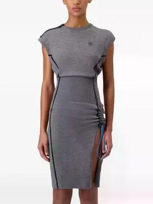 Coperni Side-gathering Cap-sleeve Mini Dress