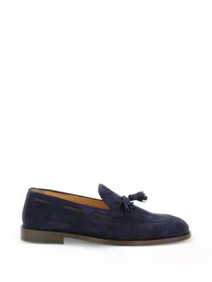 Brunello Cucinelli Suede Tassel Loafers - Blue