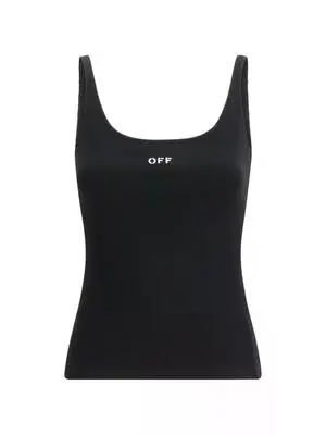 Off-white Straight Hem Camis Tanks For Women