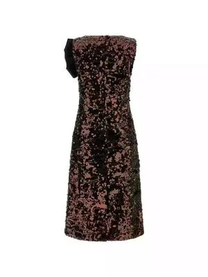 GANNI Sequined Bow Midi Dress