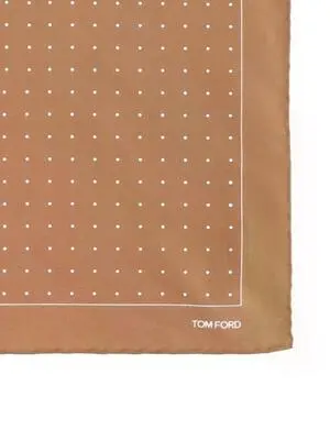 TOM FORD Polka-dot Scarf - Brown
