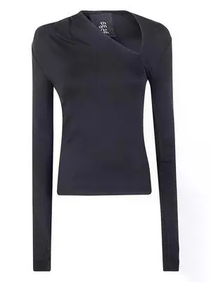 THOM KROM Asymmetrical Neckline Long-sleeve Top