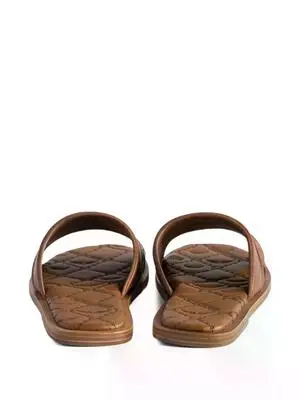 Zadig&Voltaire Beach Monogram Quilted Mules - Brown