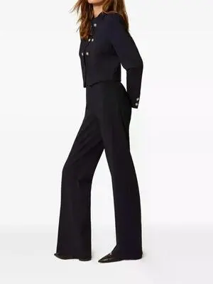 TWINSET Wide-leg Trousers With Pearl Buttons