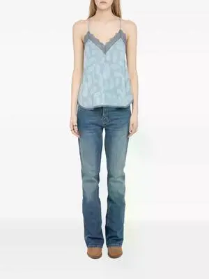 Zadig&Voltaire Christy Paisley-print Silk Jacquard Top