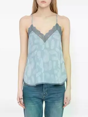 Zadig&Voltaire Christy Paisley-print Silk Jacquard Top
