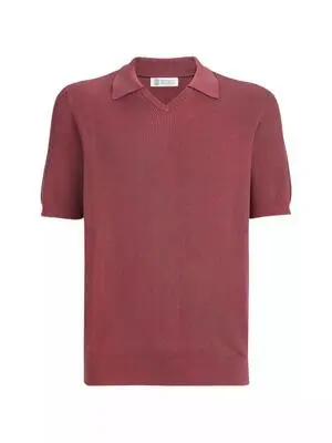 Brunello Cucinelli Ribbed T-shirt - Red