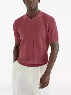 Brunello Cucinelli Ribbed T-shirt - Red
